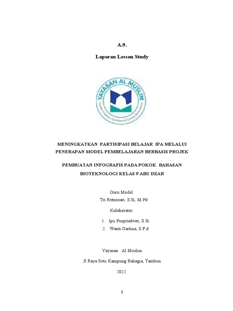 Infografis IPA: Model Pembelajaran Proyek | PDF | Karier & Perkembangan ...