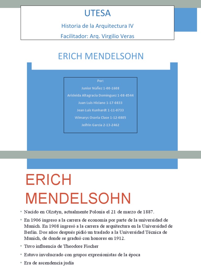 Erich Mendelson - Grupo 4 | PDF | Arte | Historia