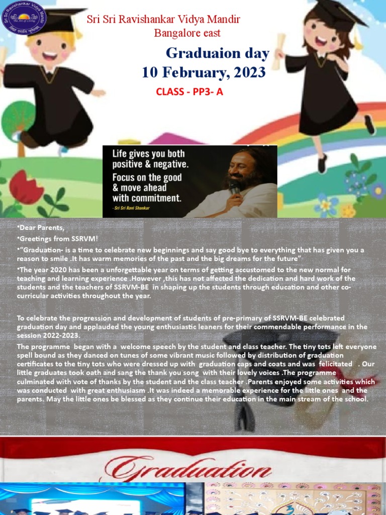 PP3-A GRATUATION DAY Report 2022-2023 | PDF