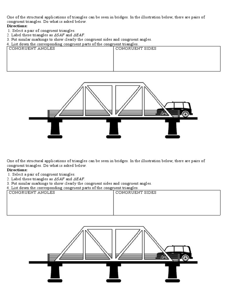 Using Congruent Triangles to Illustrate Structural Applications in ...