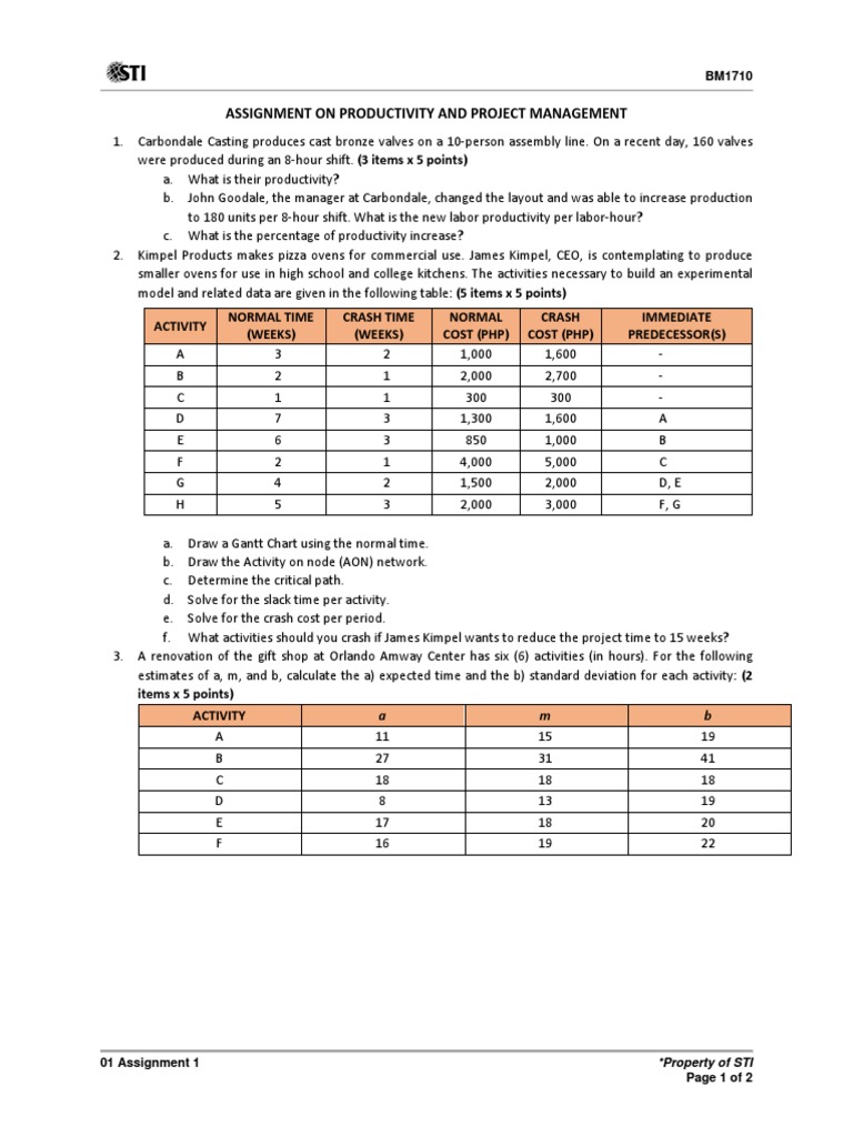 01 Assignment 1 | PDF
