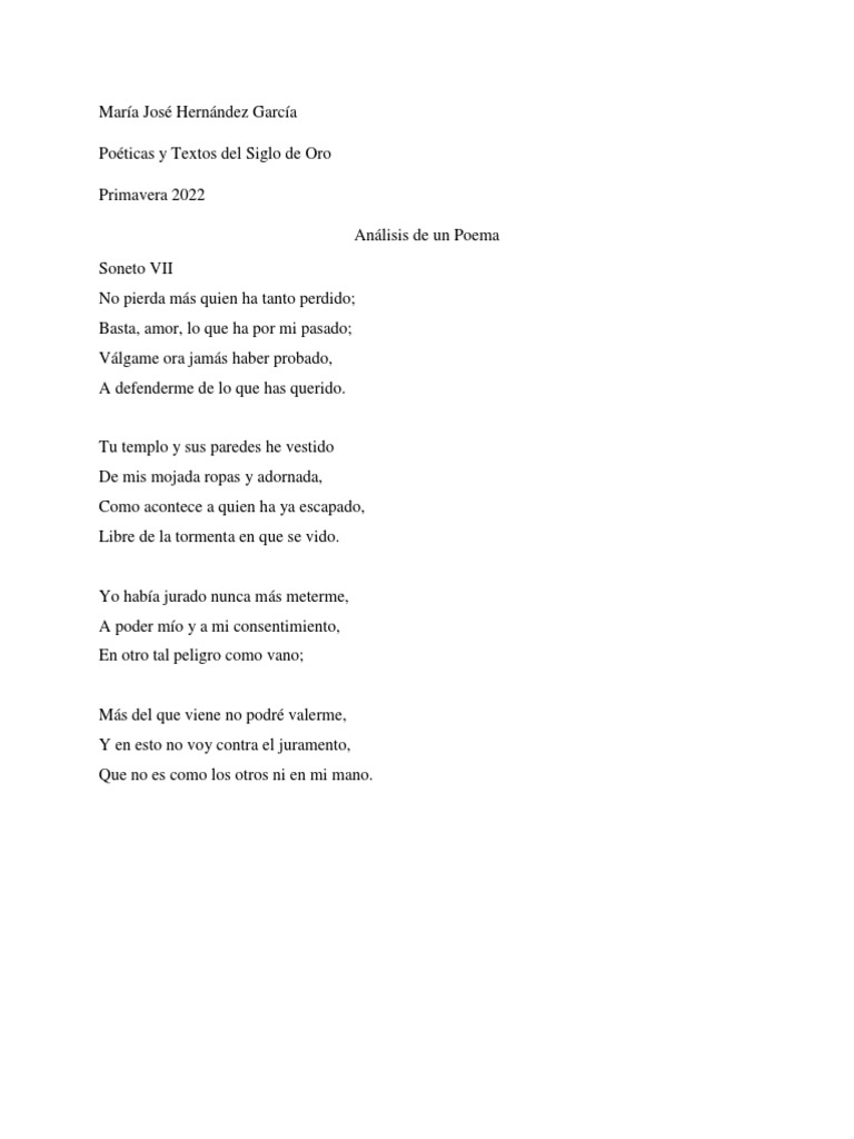 Análisis Del Poema | PDF | Amor | Poesía