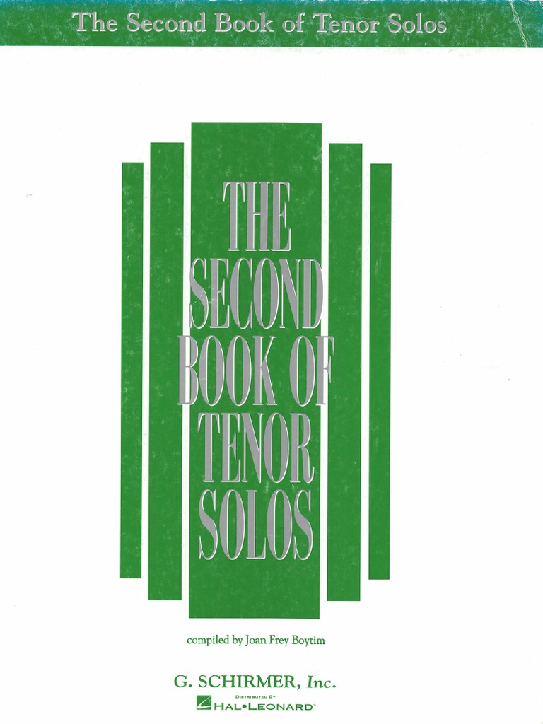 The Second Book of Tenor Solos | PDF