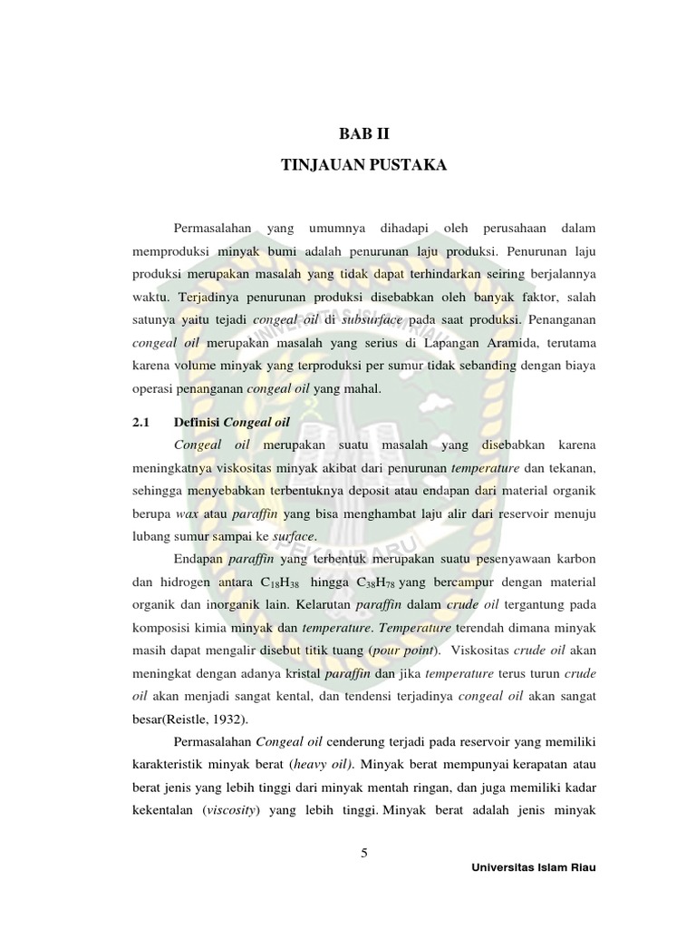 Penanganan Masalah Congeal Oil pada Produksi | PDF