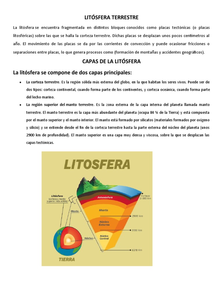 Estructura y movimiento de la litósfera | PDF | Ciencias sociales ...