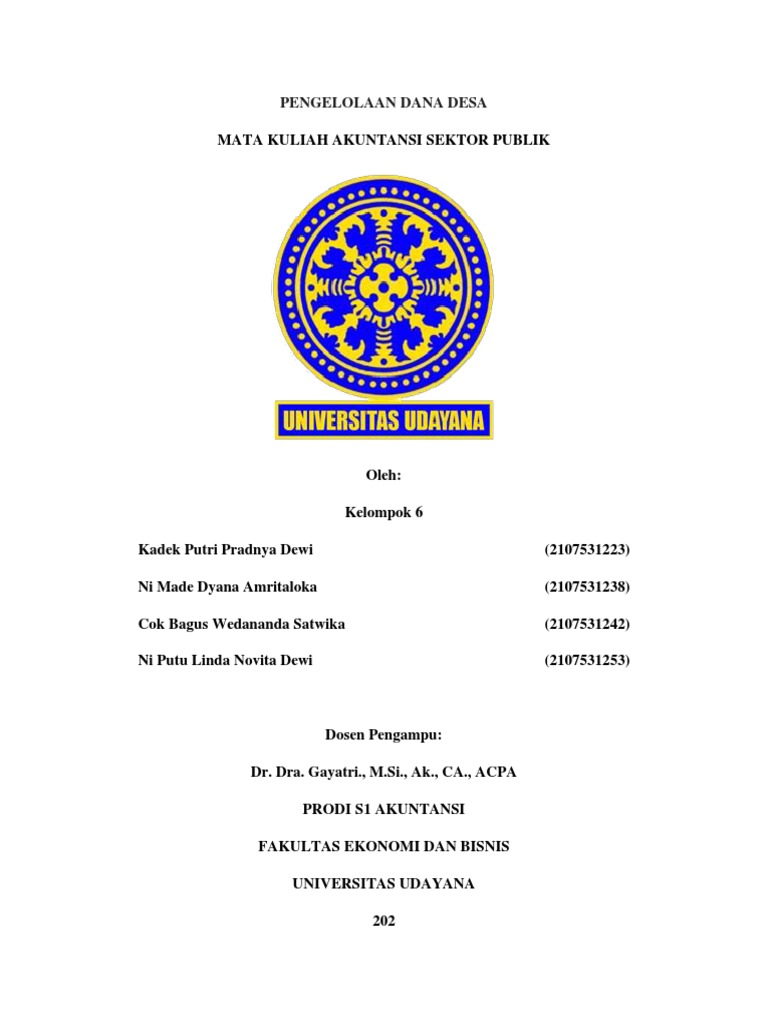 RMK 14 - Pengelolaan Keuangan Desa - Kelompok 6 | PDF