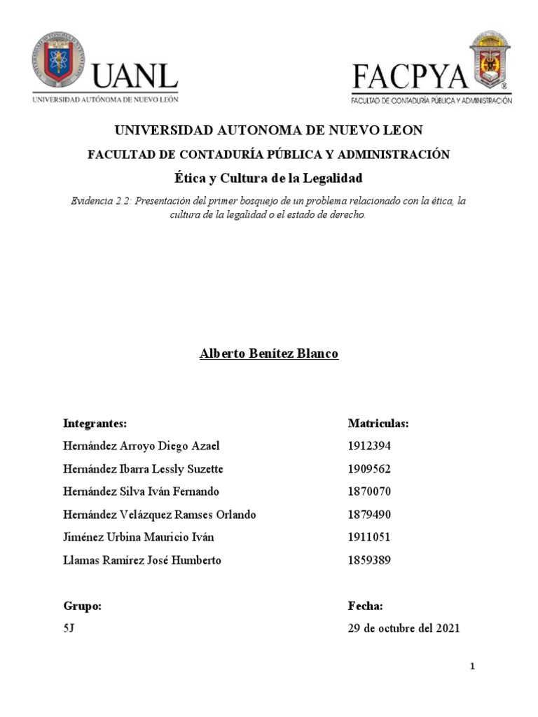 EV2.2 Bosquejo Ética | PDF | Lavado de dinero | Corrupción política