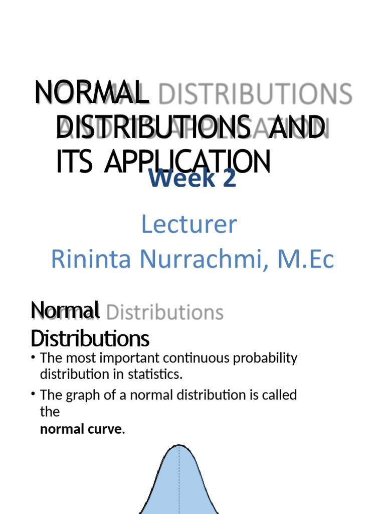 Week 2 - Probability and Normal Distribution | PDF | Normal Distribution | Standard Deviation