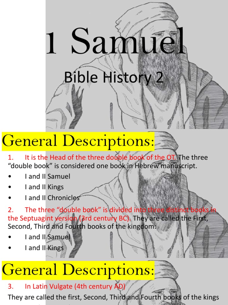 1 Samuel - Bible Histury 2 | PDF | David | Samuel