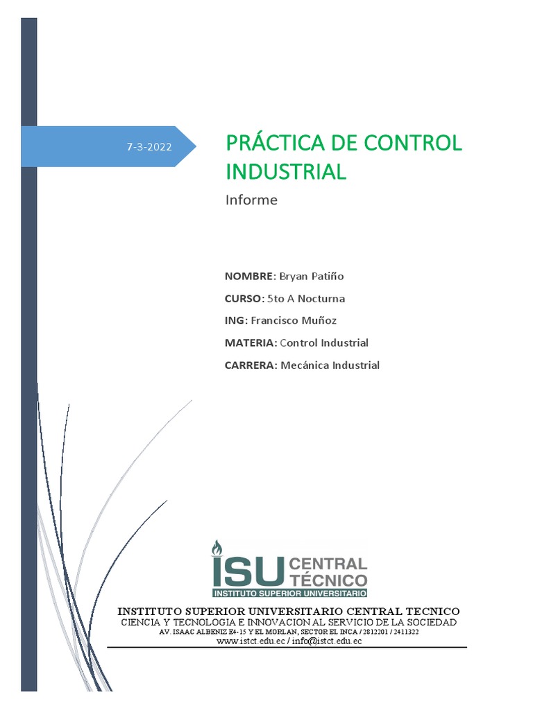 Informe Práctica PLC | PDF | Controlador lógico programable | Informática