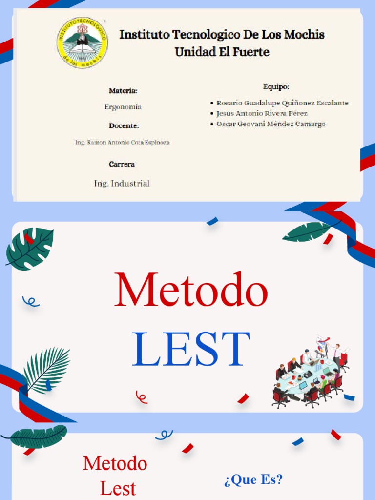 Método LEST para Evaluación Ergonómica | PDF