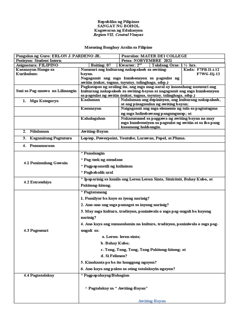 Awiting Bayan LP | PDF