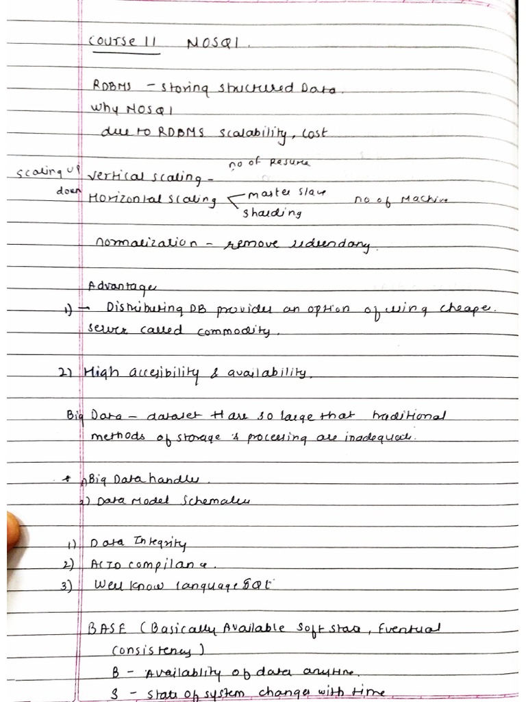 Nosql Hand Notes | PDF