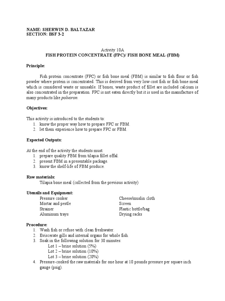 Activity No. 10 | PDF | Flour | Food And Drink