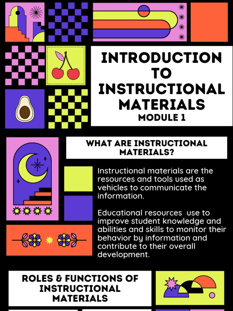 Module 1 Intro To Instructional Materials | PDF | Learning | Teachers