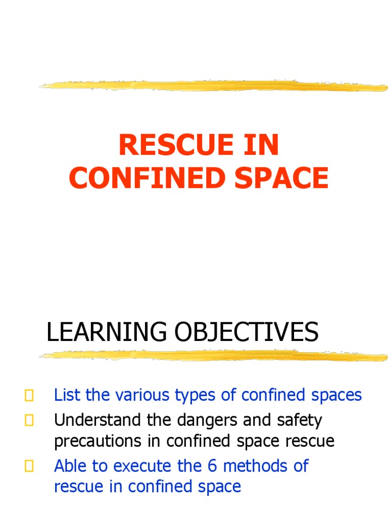 Rescue Plan For Confined Space | PDF | Hazards | Safety