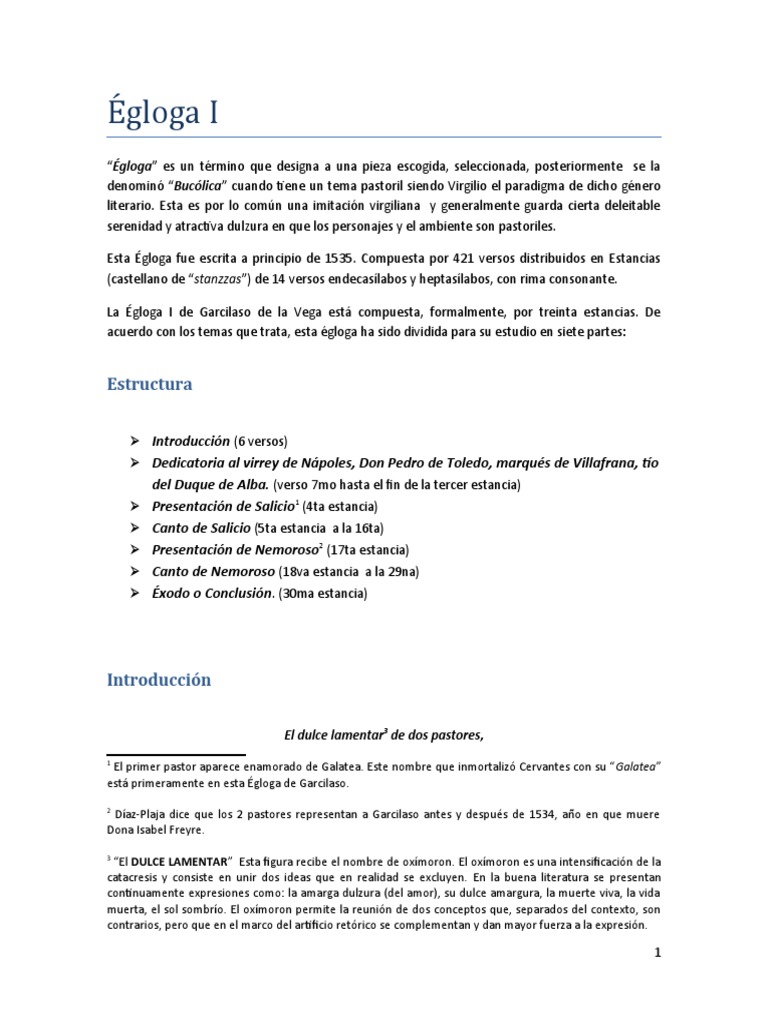 Égloga I | PDF