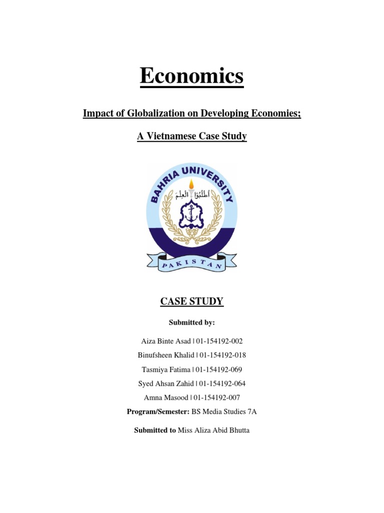 Impact of Globalization on Developing Economies; A Vietnamese Case ...