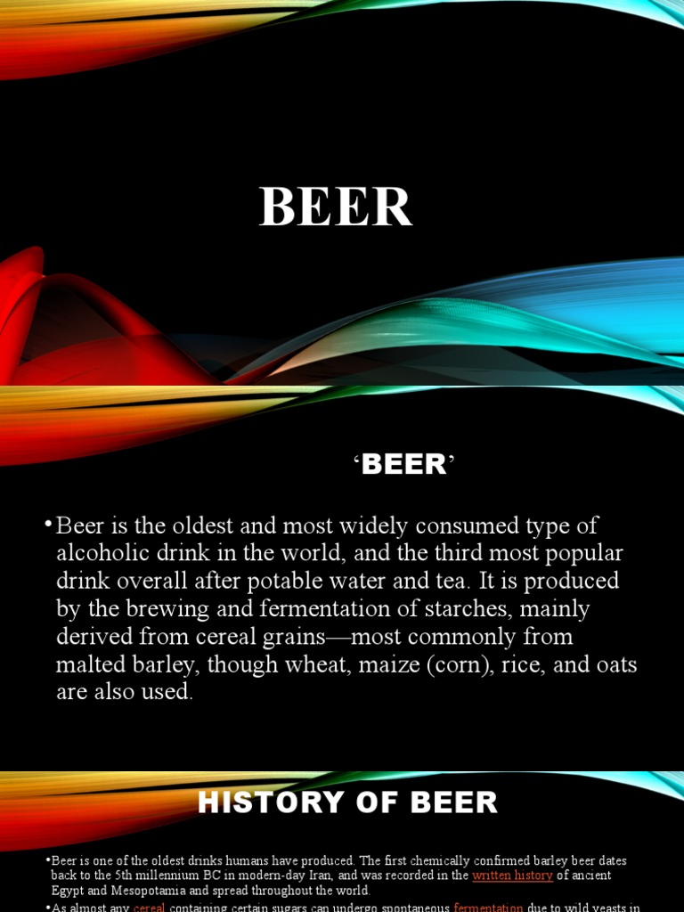 Beer Making PPT 3E | PDF | Beer | Brewing