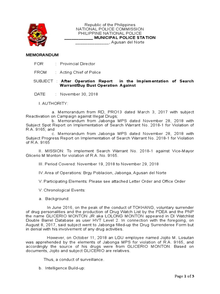 Republic of The Philippines NATIONAL POL | PDF | Prosecutor | Criminal Law