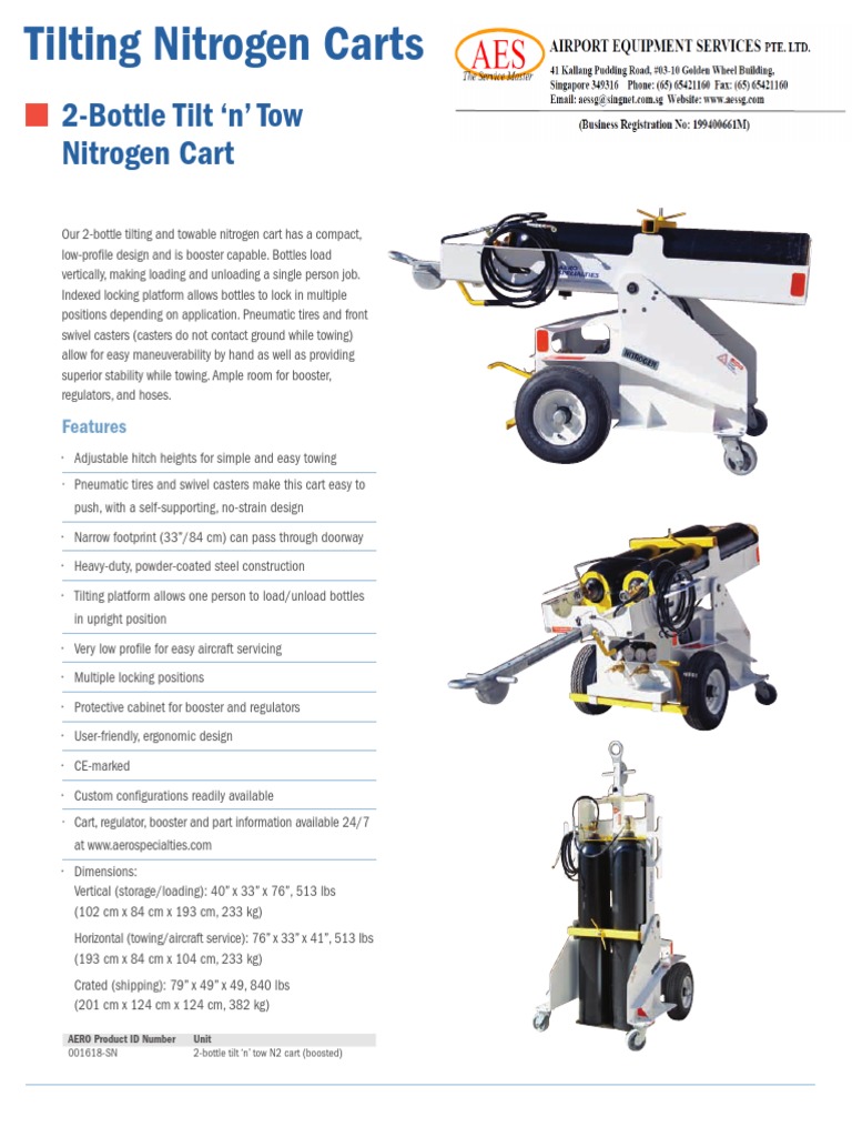 2-Bottle Tilt 'n' Tow Nitrogen Cart | PDF | Pipe (Fluid Conveyance ...