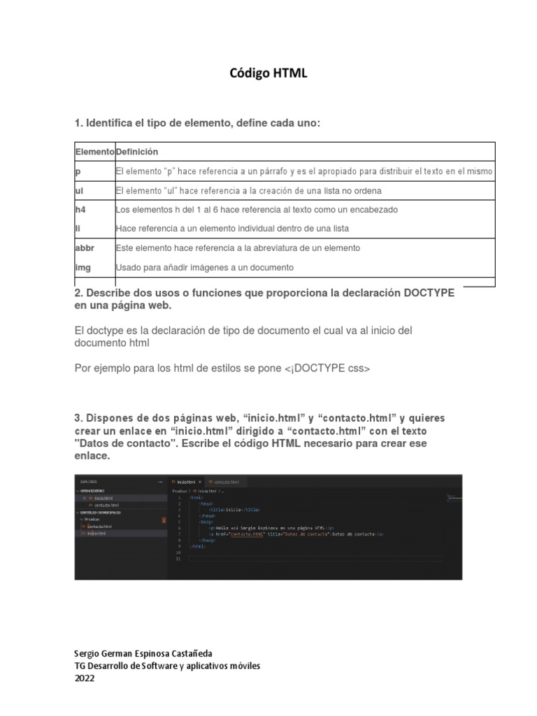 Código HTML | PDF | HTML | Página web