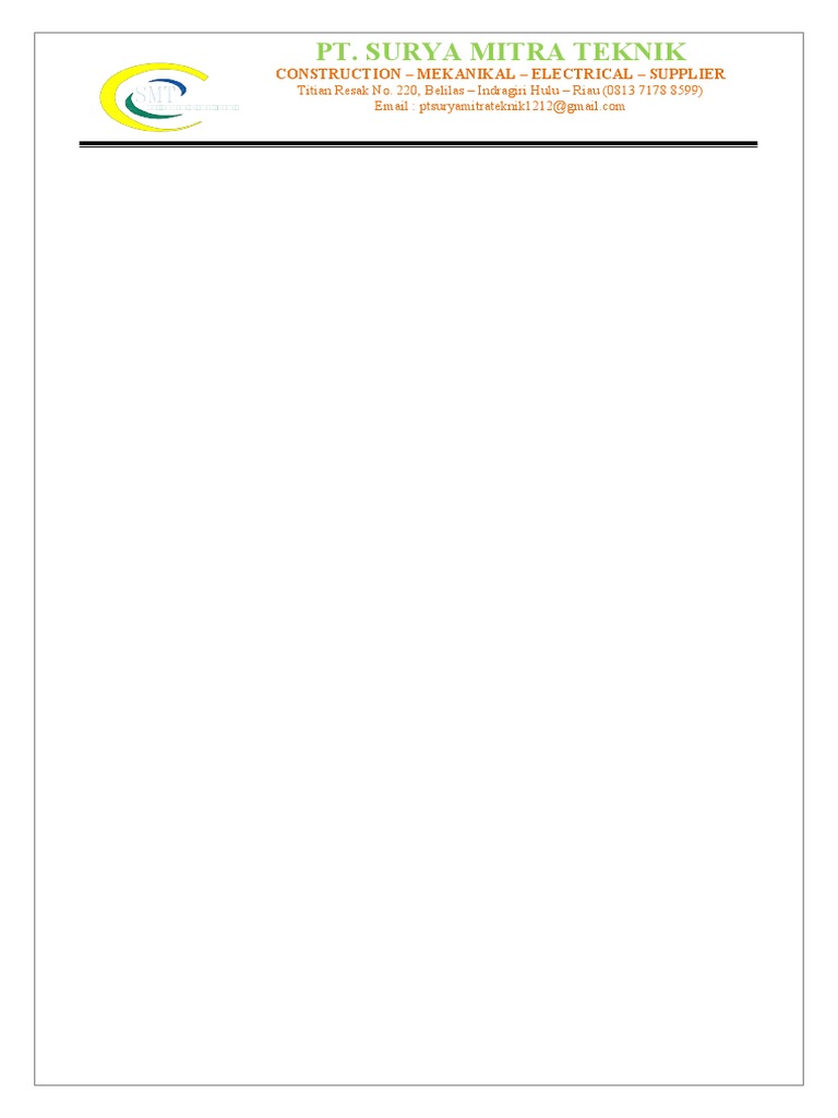 Kop Surat PT SMT | PDF