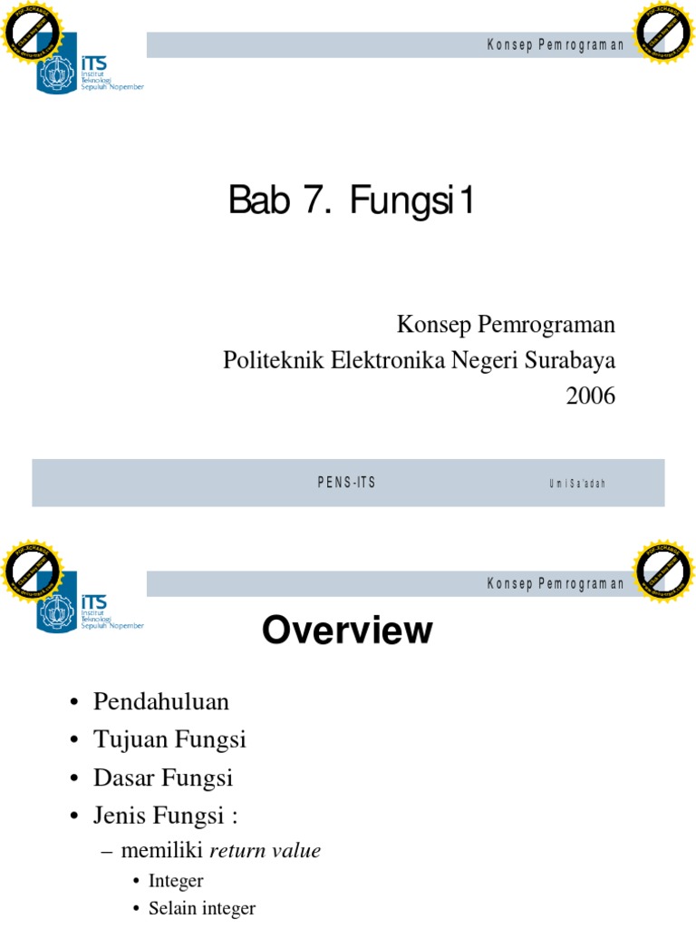 Dasar Fungsi Pemrograman C | PDF