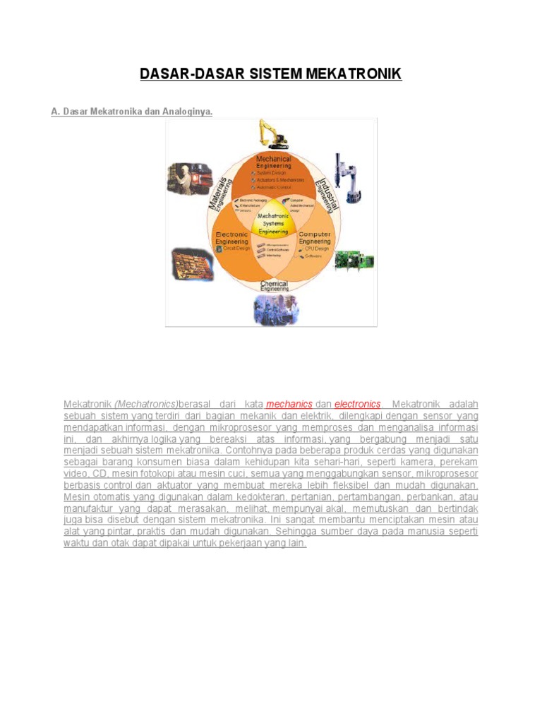 Dasar Mekatronika | PDF | Teknologi & Rekayasa