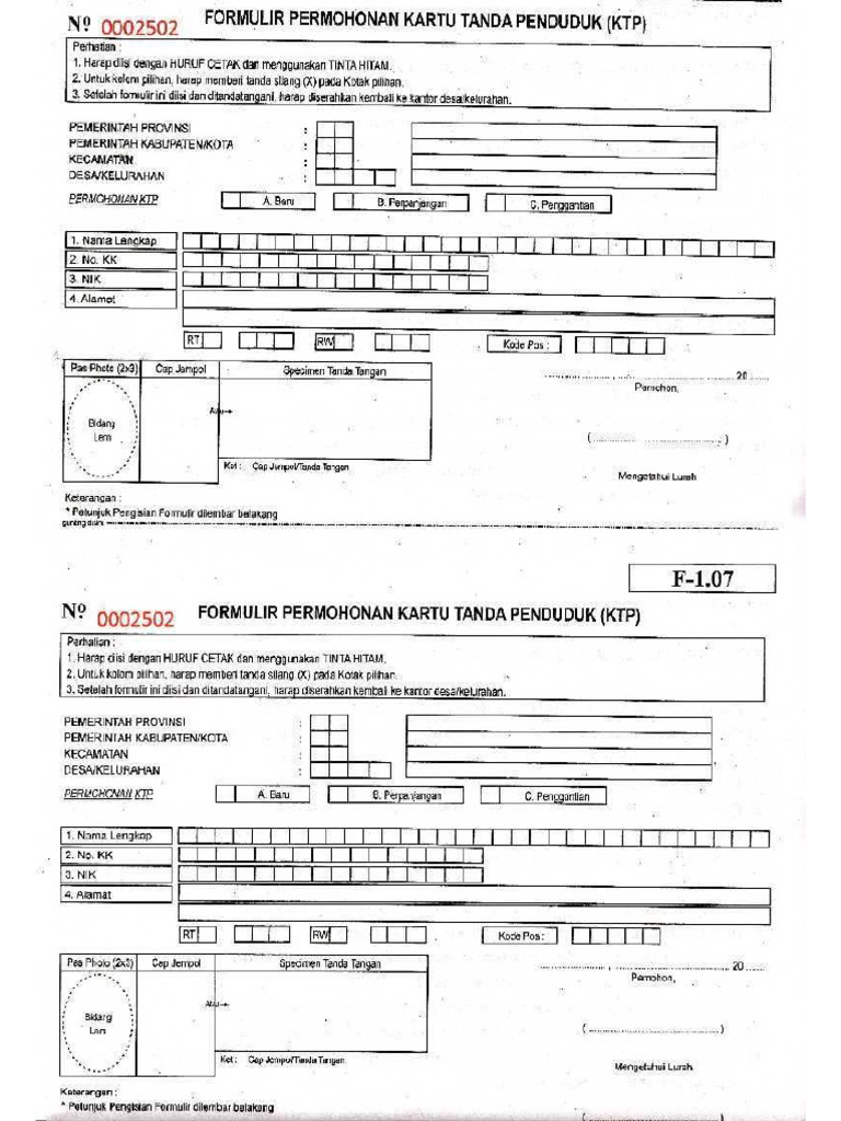 Form KTP | PDF