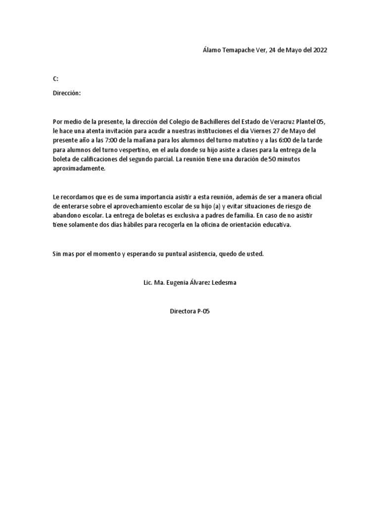 Carta de correspondencia | PDF