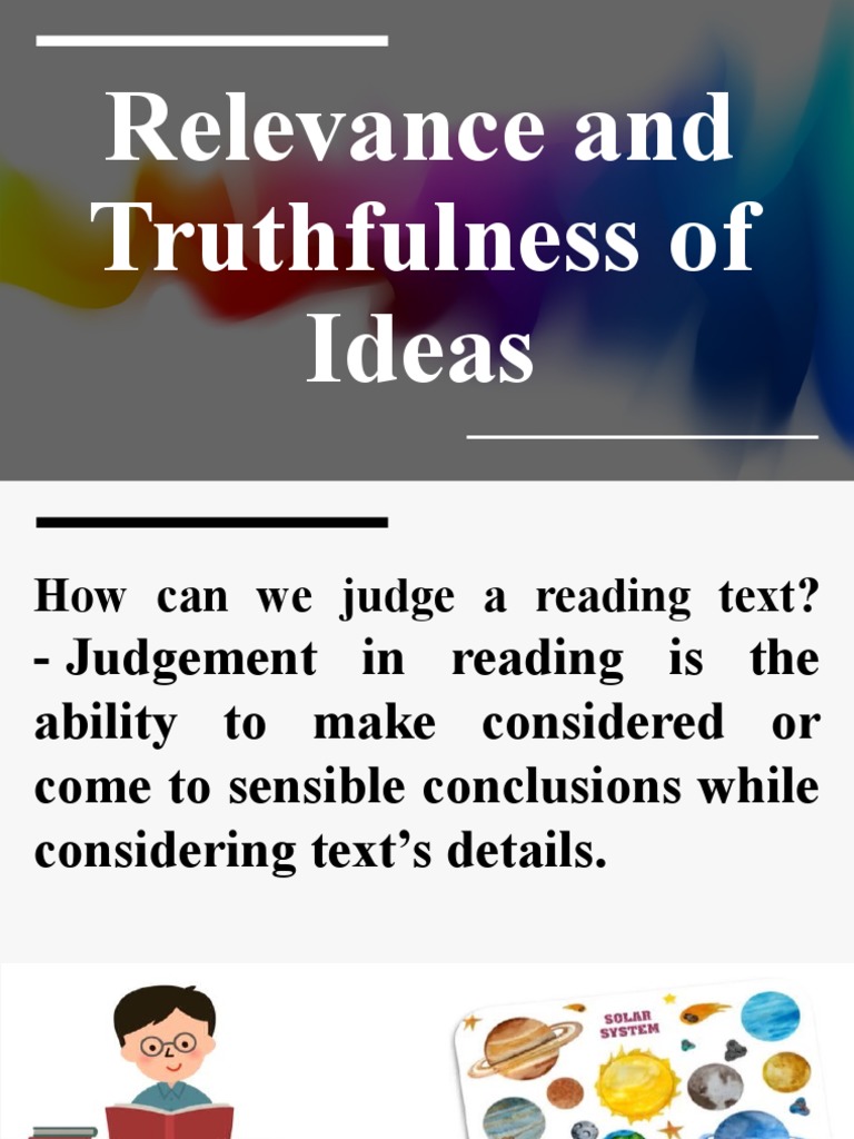 Evaluating Truthfulness in Ideas | PDF | Career & Growth | Computers