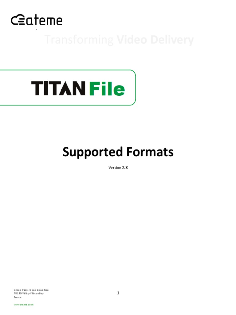 TITAN FILEMS 2 8 0-SupportedFormats | PDF | Codec | Display Technology