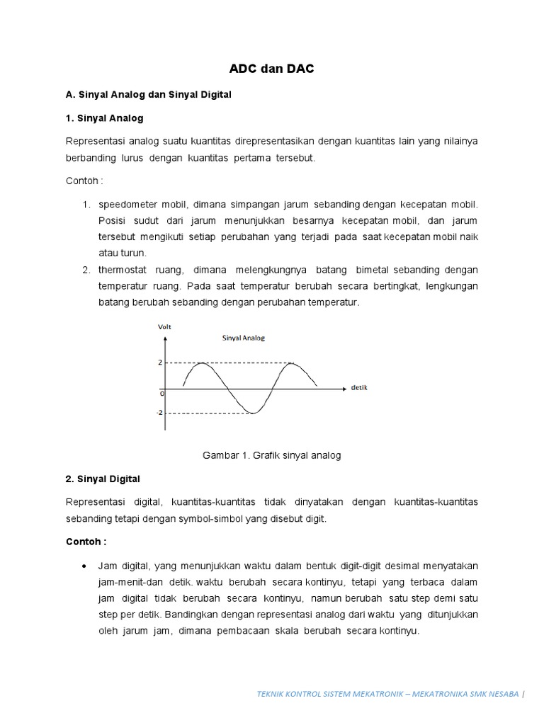 ADC Dan DAC | PDF | Metode & Bahan Ajar | Komputer