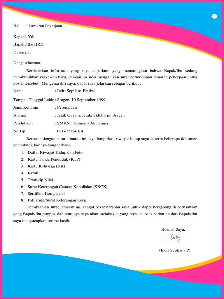 CV - Indri Septiana | PDF