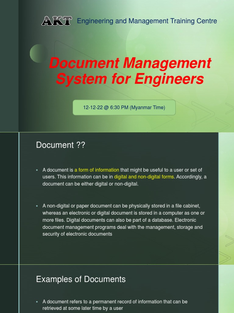 Document Management System For Engineers | PDF | Document | Computer File