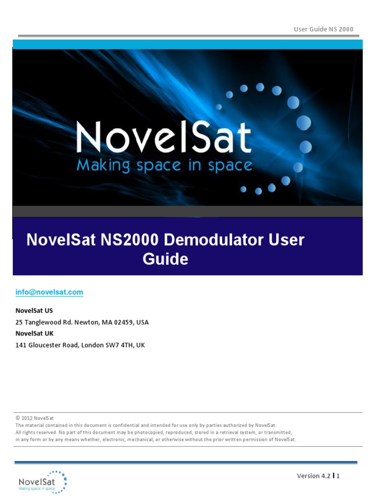 NS2000 User Guide (v4.2) | PDF | Modulation | Computer Science