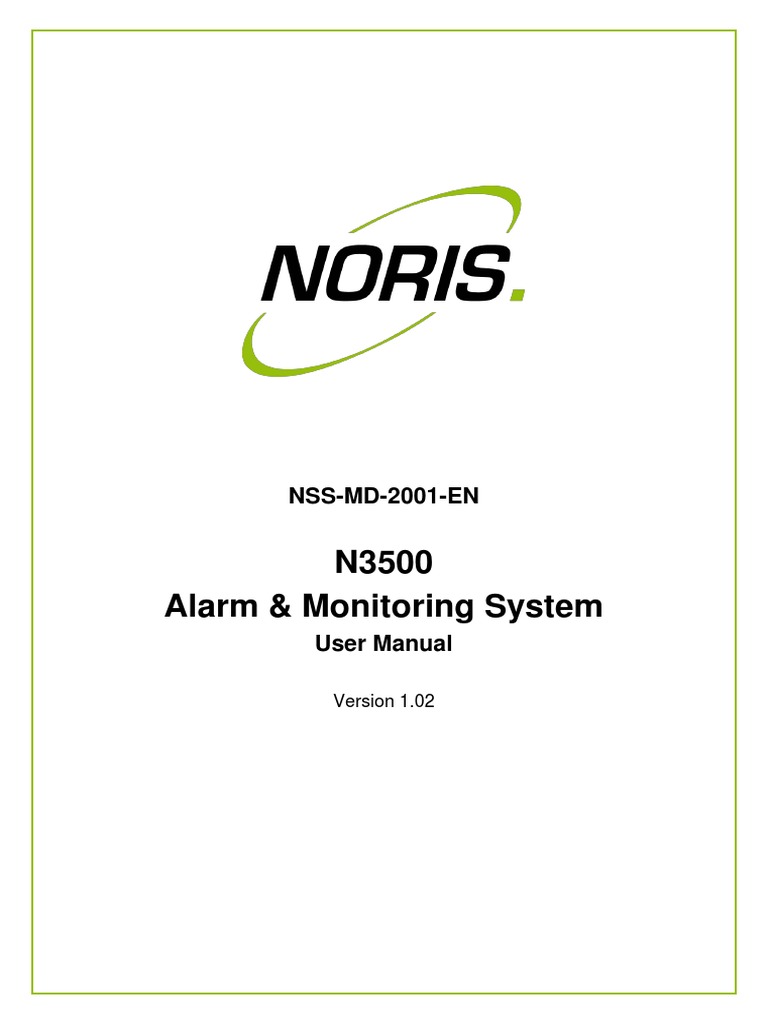 Alarm & Monitoring System NSS-MD-2001-N3500 | PDF | Programmable Logic ...