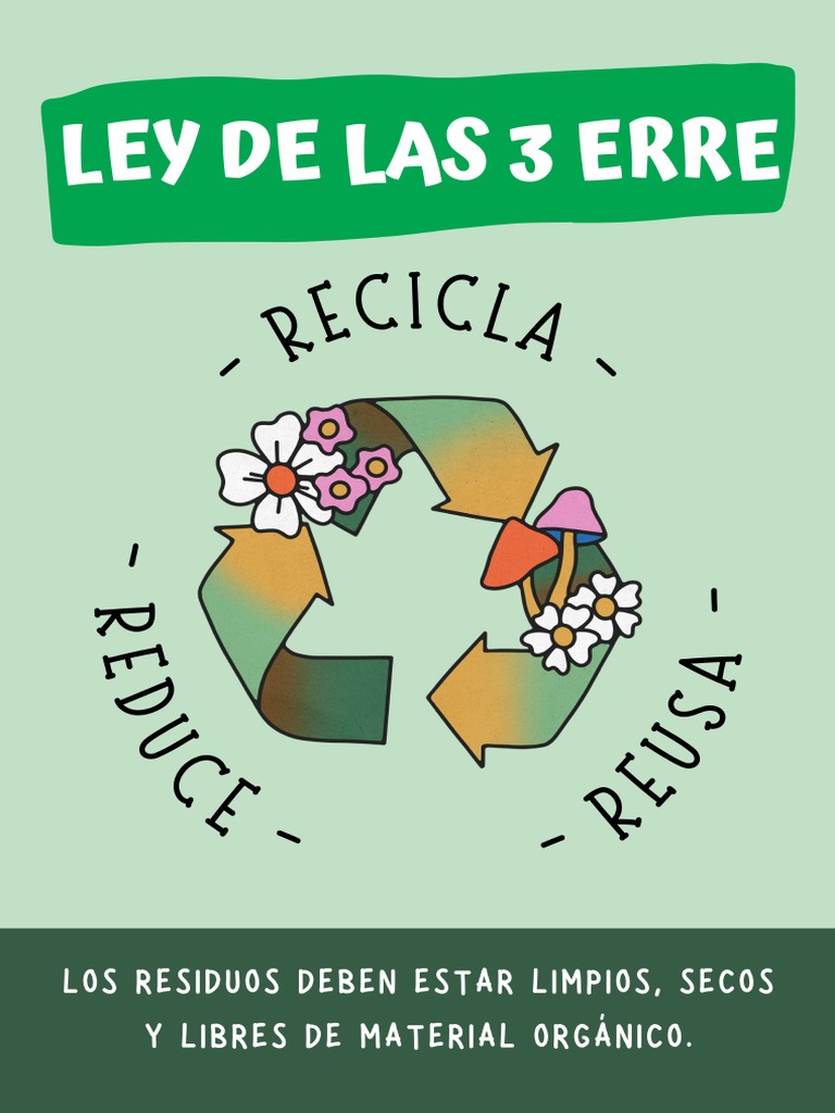 Póster Ecológico Recicla Reusa Reduce | PDF