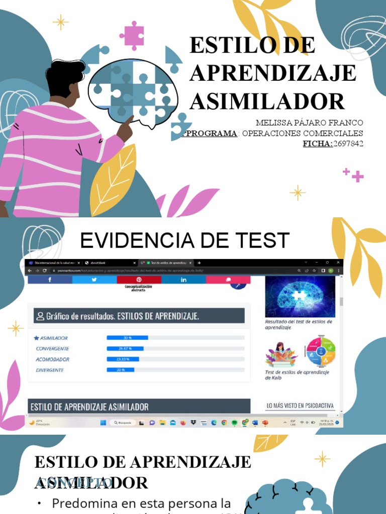 Estilo de Aprendizaje Asimilador | PDF