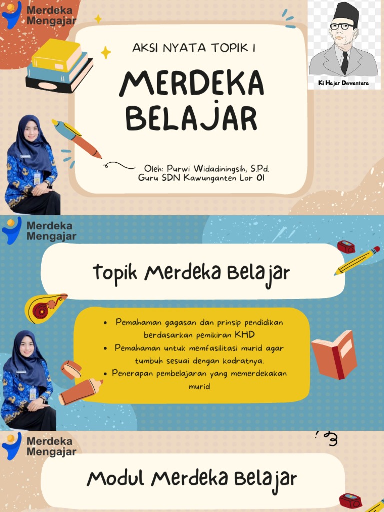 Aksi Nyata Topik 1 Kurikulum Merdeka - Purwi Widadiningsih SDN Kawunganten Lor 01 | PDF