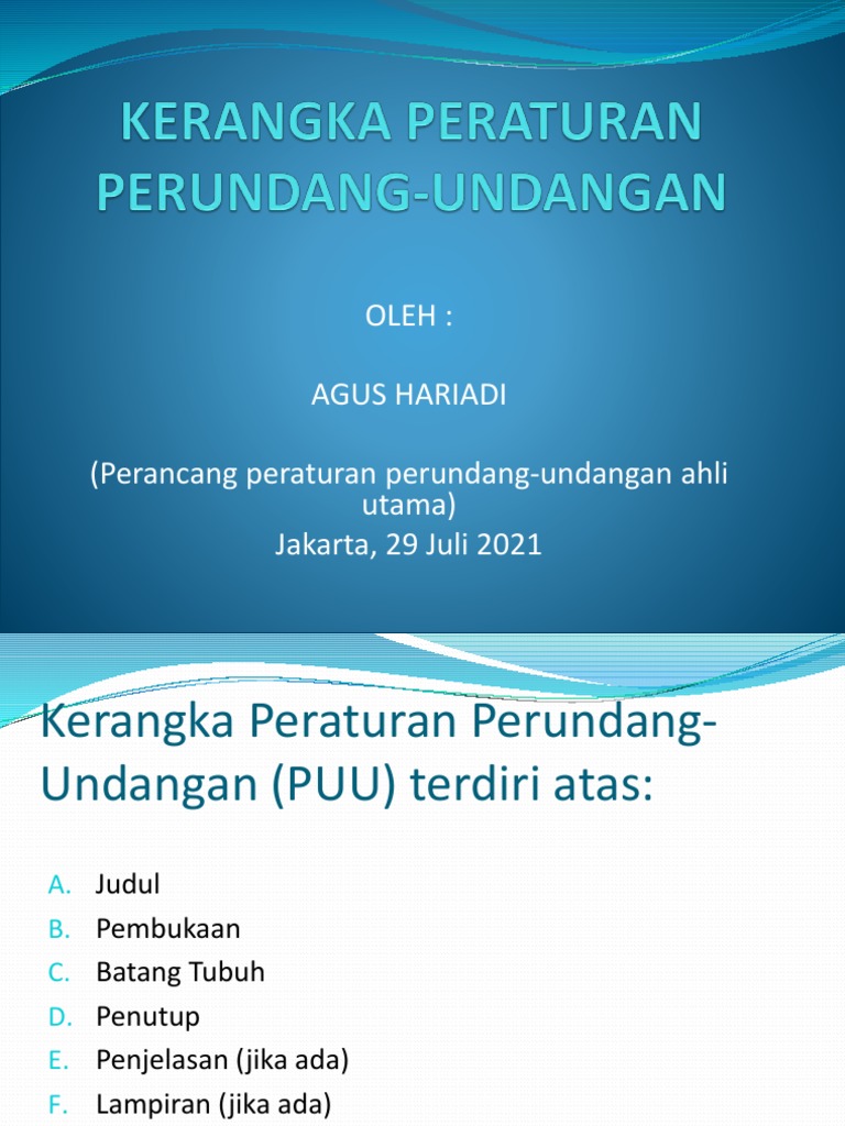 Materi - 234 - 10. Teknik Penyusunan Peraturan Perundang-Undangan ...