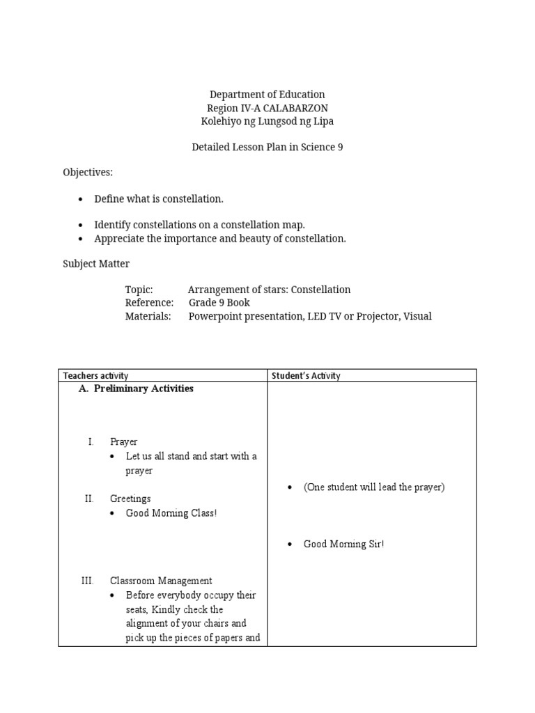 Science 9: Exploring Constellations | PDF