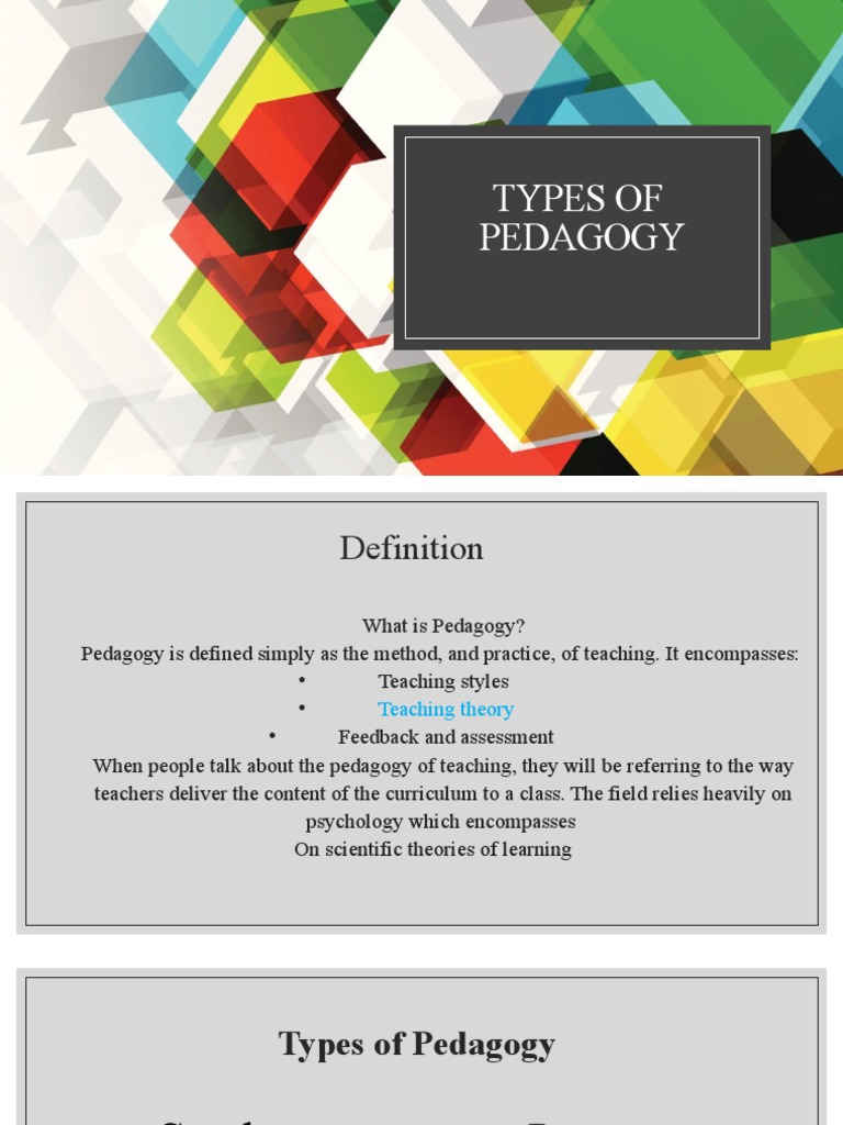 Introduction to Types of Pedagogy | PDF