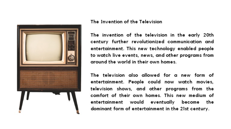 Invention of Television | PDF