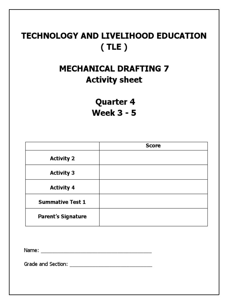 TLE 7: Mastering Mechanical Drafting | PDF | Technical Drawing