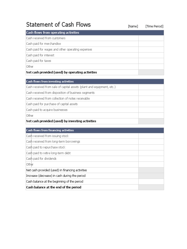 Statement of Cash Flows1 | PDF