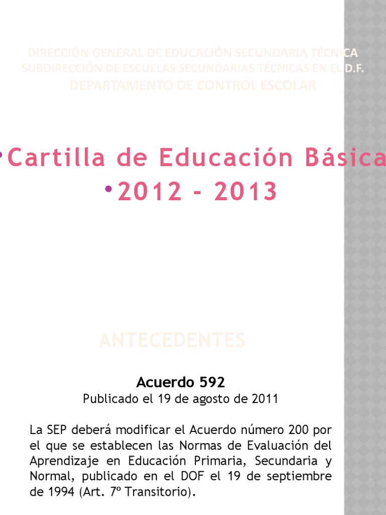 Cartilla de Educación Básica 2012-2013 | PDF | Educación primaria ...
