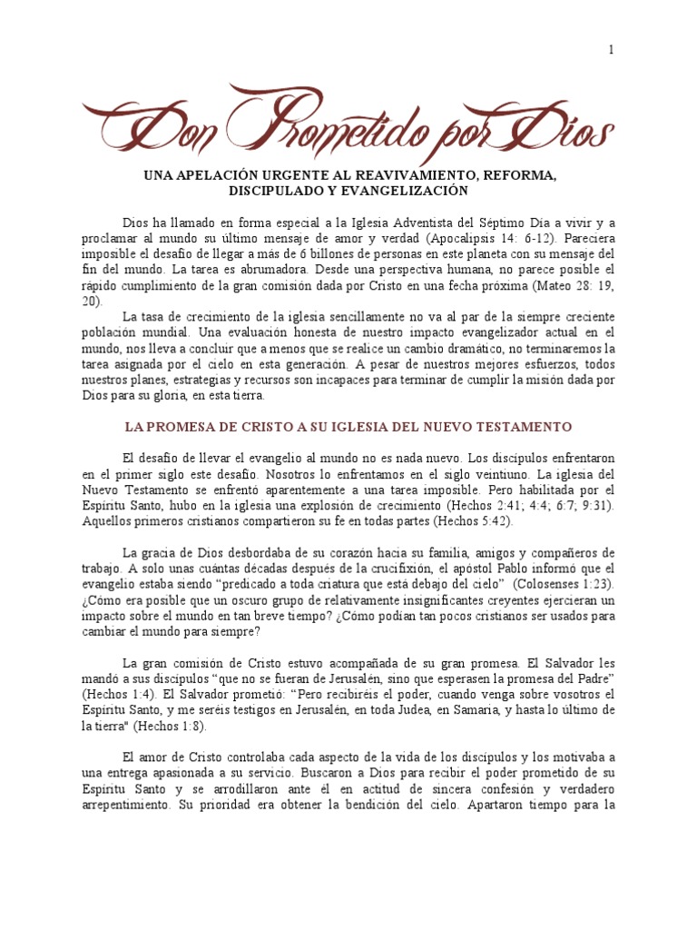 Don Prometido Por Dios | PDF | Cristo (título) | espíritu Santo