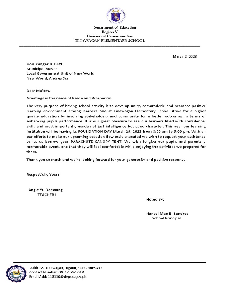 Letter To Mayor | PDF